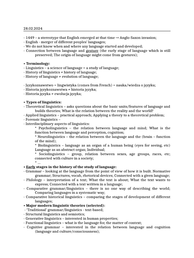 History of Linguistics | PDF | Syntax | Phrase