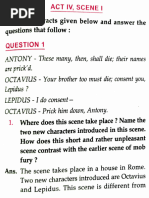 X - Evergreen Workbook Answers Julius Caesar - Act IV Scene 1 | PDF