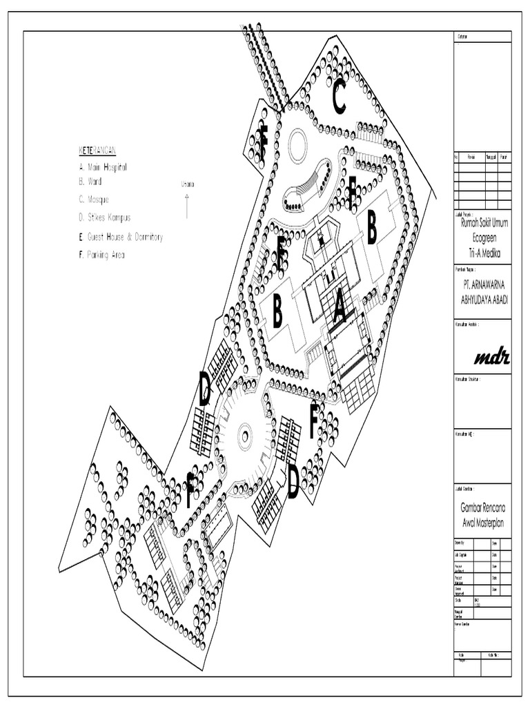 Gbr Rencana Masterplan Dan RAB TriA Medika Bogor | PDF
