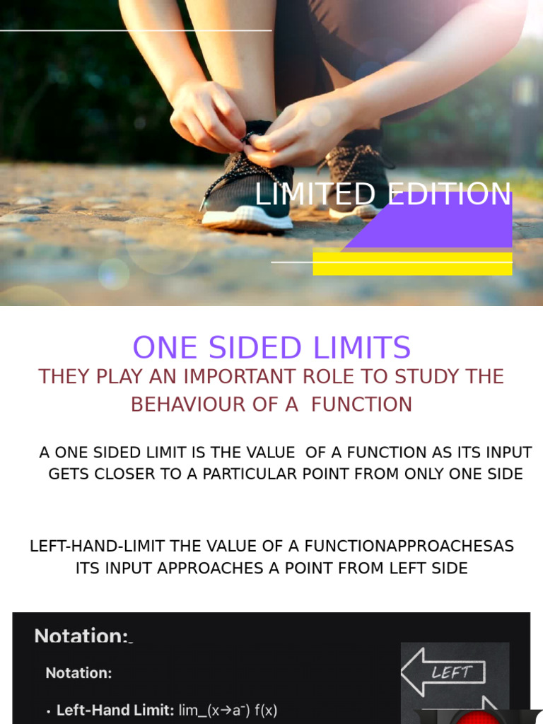 One Sided Limits | PDF