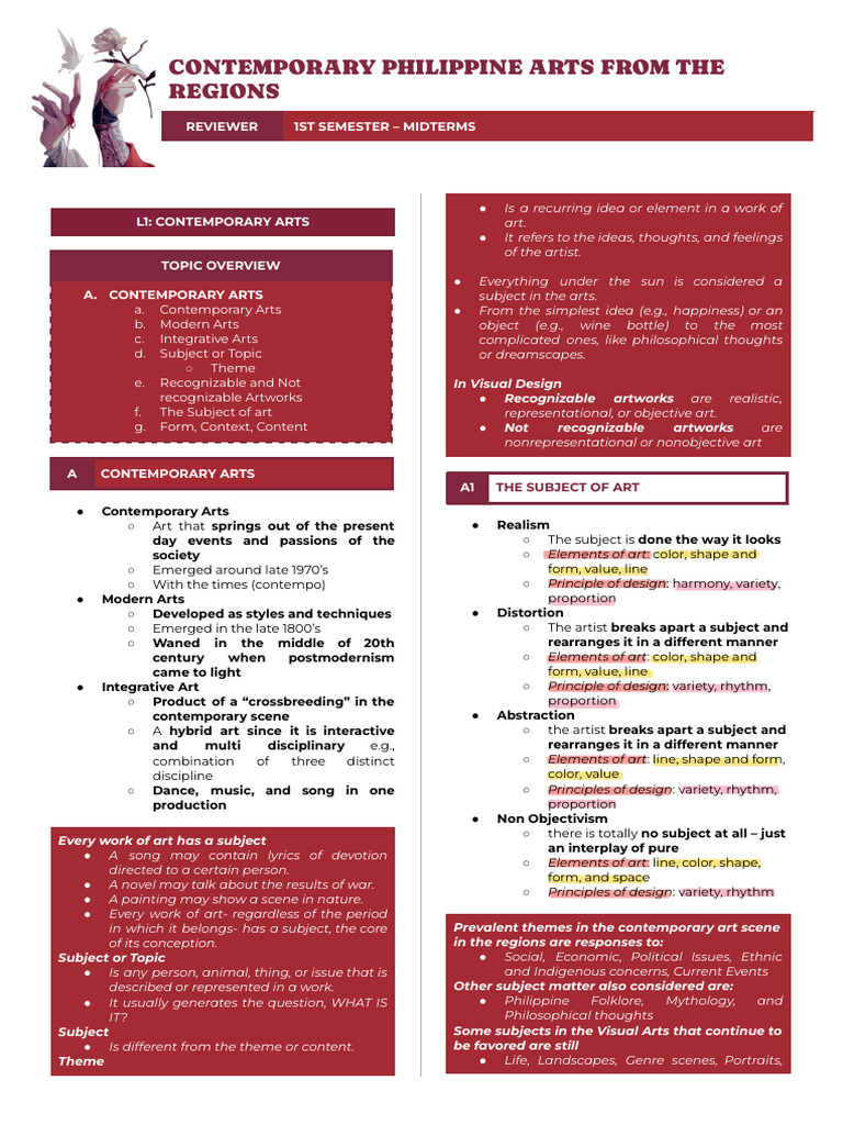CPAR Reviewer (1st Sem Midterms) | PDF | Pottery | Clay