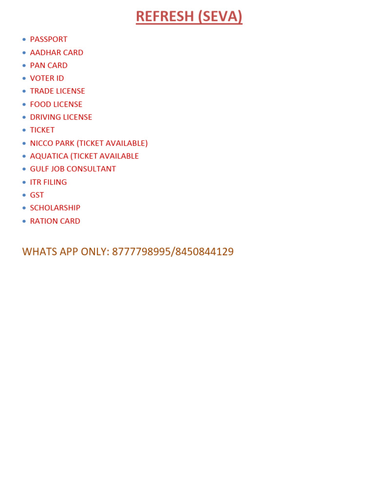 Refresh(Seva) | PDF