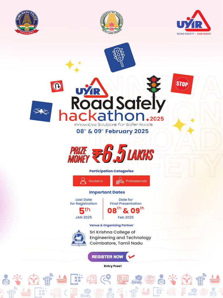 UYIR Road Safety Hackathon 2024 | PDF | Traffic | Road Traffic Safety
