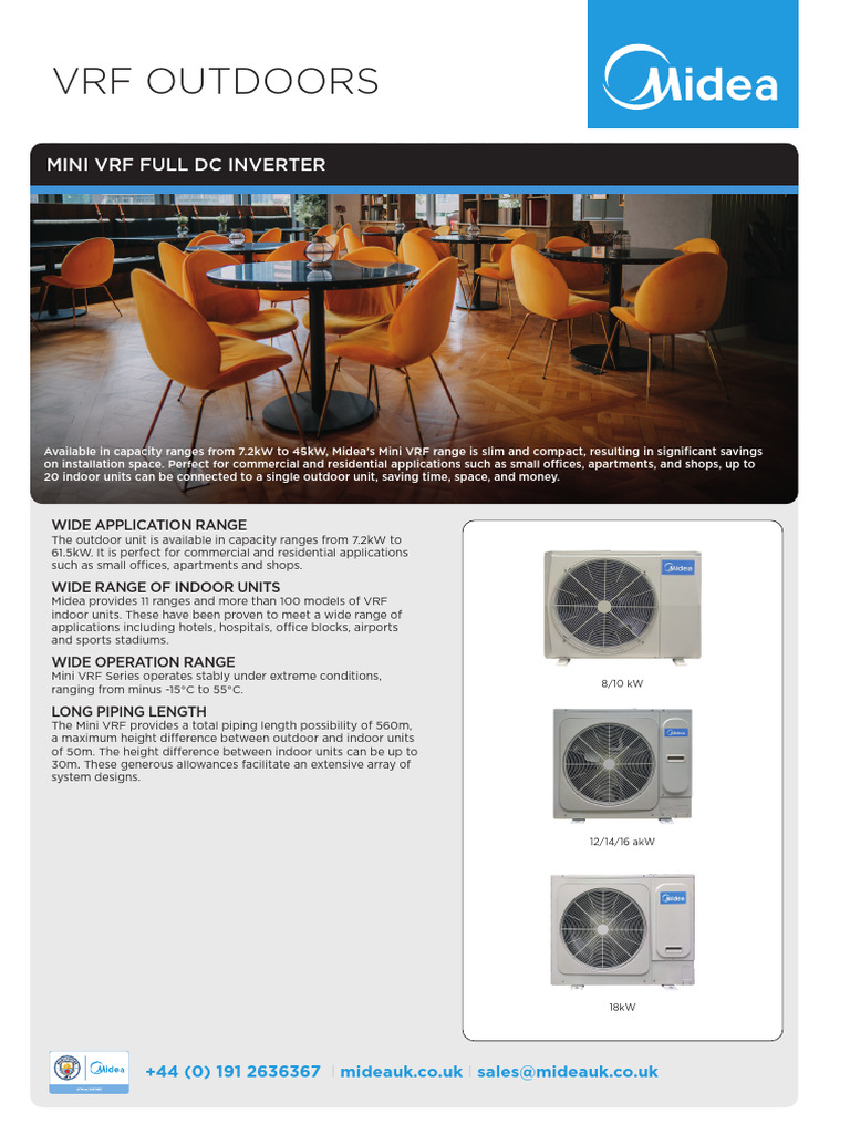 Midea Sales Sheet Mini VRF .PDF - Pagespeed.ce.b6 3d25b2u | PDF | Equipment | Electric Power