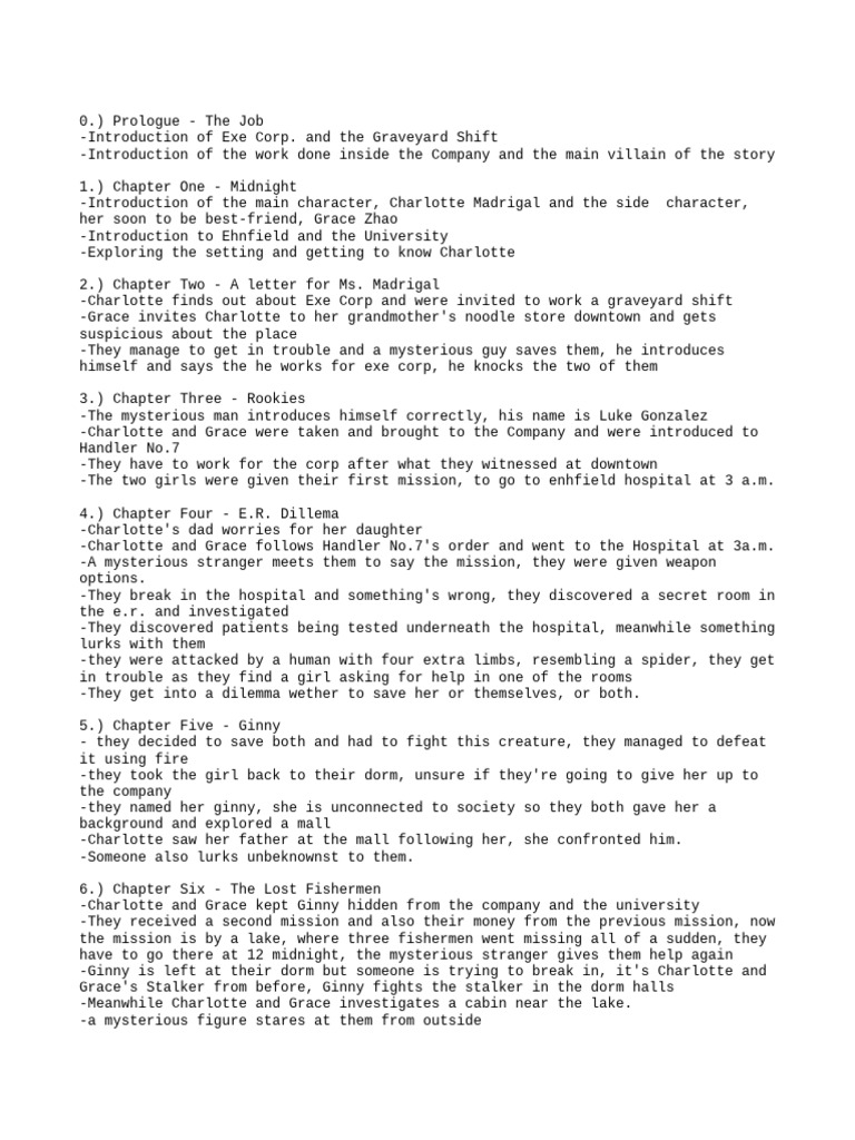 GRAVEYARD SHIFT OUTLINE (1) | PDF