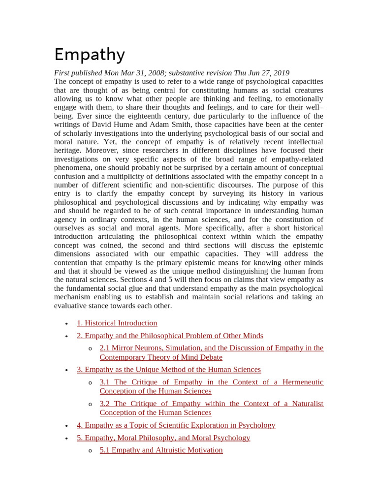 Empathy | PDF | Empathy | Mind