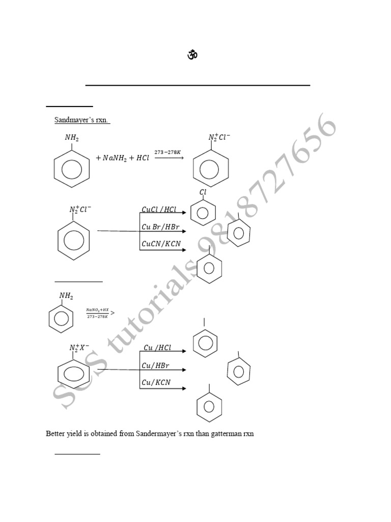 Whole Syllabus NCERT Based Name RXN | PDF | Aldehyde | Chemical Substances