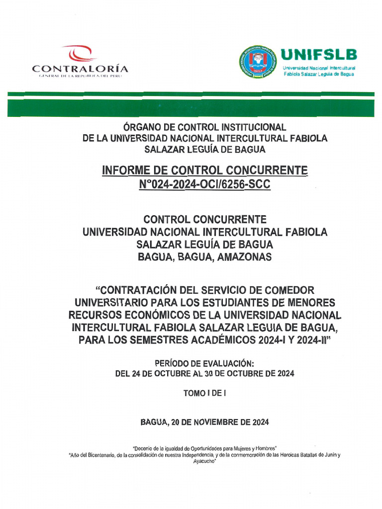 Informe de Control Concurrente-2024 | PDF | Justicia | Crimen y violencia