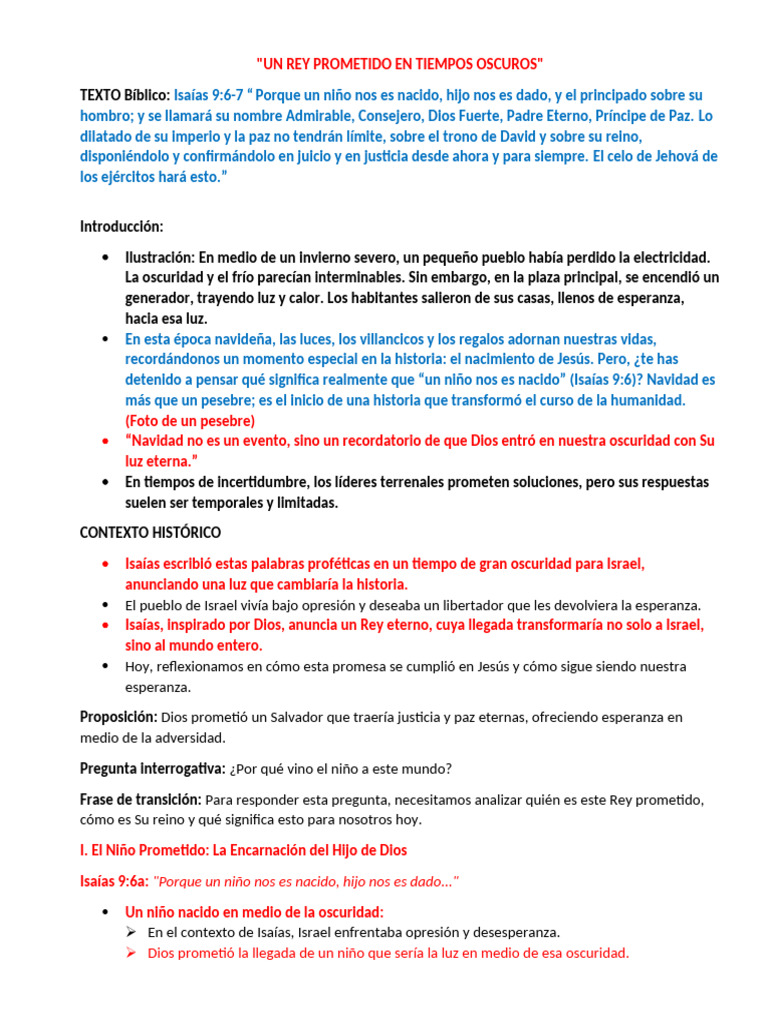 Rey Prometido: Esperanza en Navidad | PDF | Jesús | Dios el padre