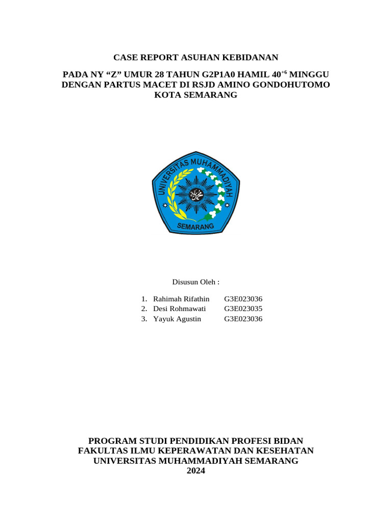 Asuhan Kebidanan pada Partus Macet | PDF