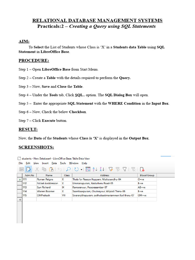 Dbms Practical2 by HP | PDF