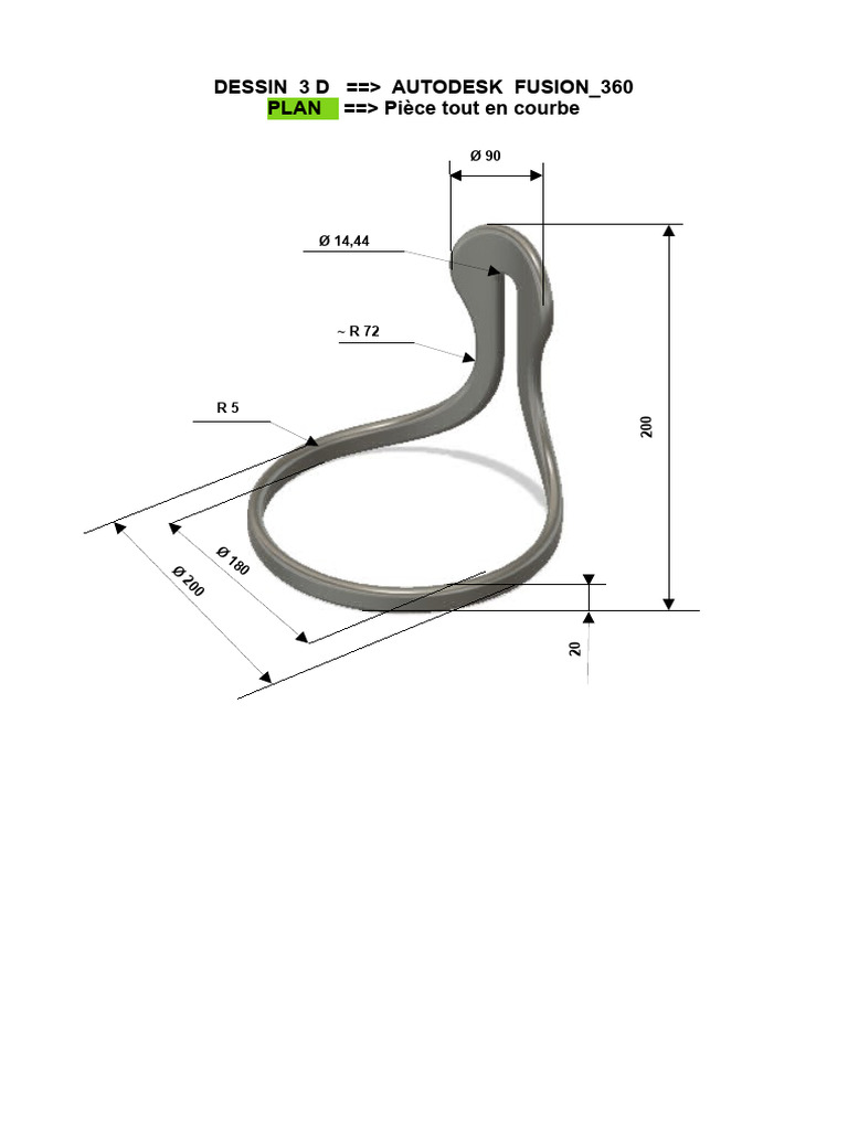 Courbes en 3D avec Autodesk Fusion 360 | PDF