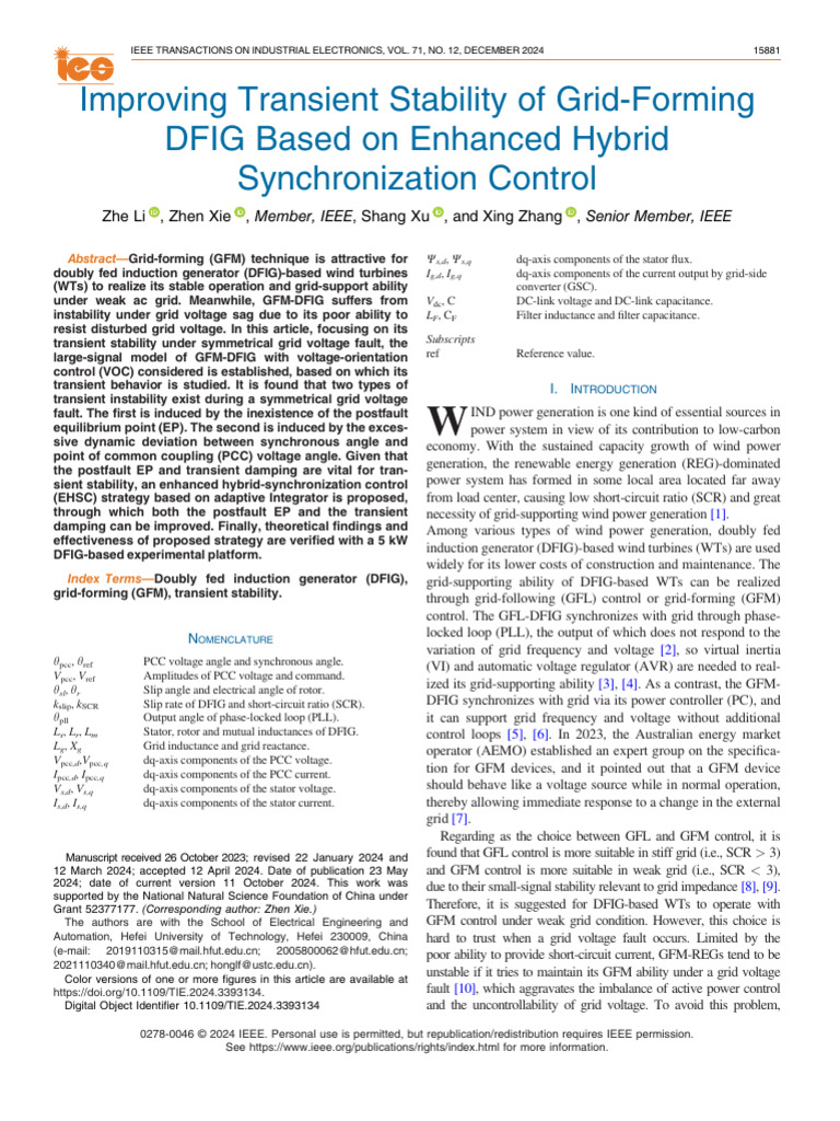 Improving_Transient_Stability_of_Grid-Forming_DFIG_Based_on_Enhanced_Hybrid_Synchronization ...