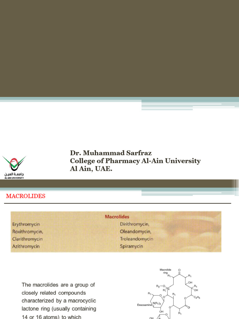 Overview of Macrolide Antibiotics | PDF | Medical Specialties | Clinical Medicine