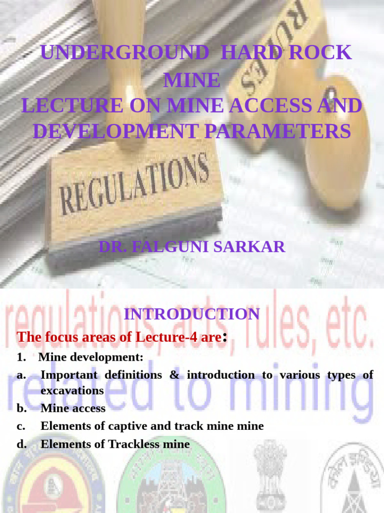 Mine Access and Development Strategies | PDF | Mining