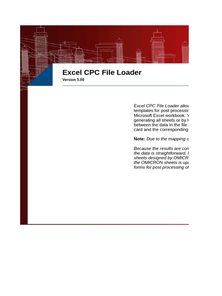 Excel CPC 100 File Loader1 | PDF | Microsoft Excel | Electronics
