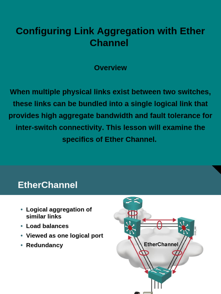 Configuring Link Aggregation With Ether Channel | PDF | Computer Science | Data Transmission