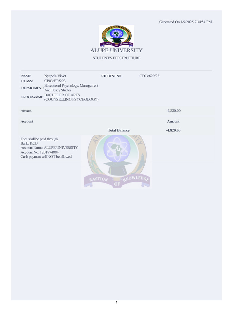 FeeStructure_1_9_2025 7_34_54 PM | PDF