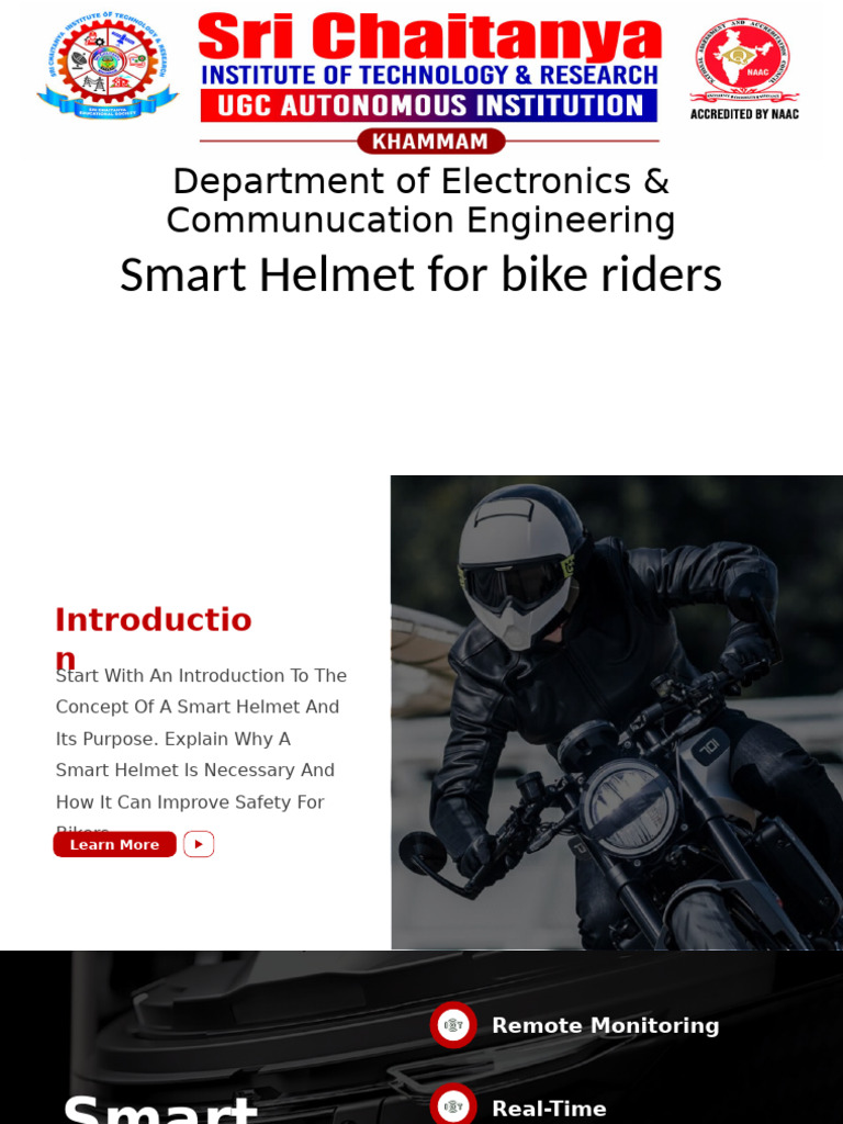 Smart Helmet Safety for Bikers | PDF