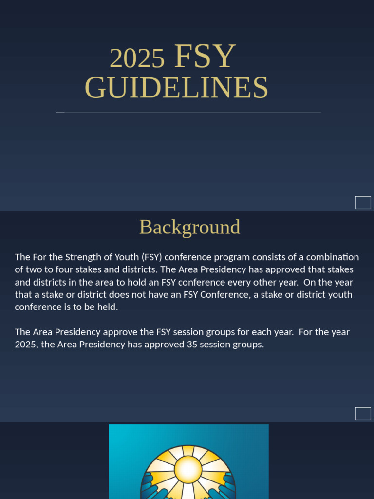2025 FSY Guidelines - December 28, 2024 Training | PDF | Insurance | Risk Management