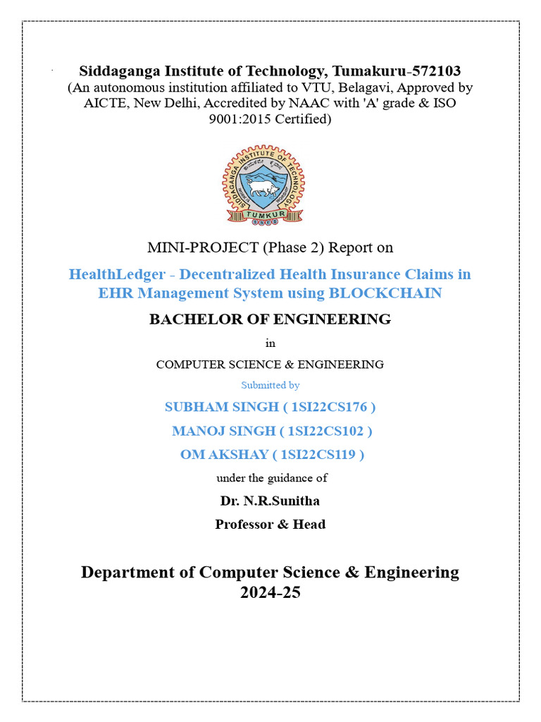 phase 2 report | PDF | Electronic Health Record | Information Technology