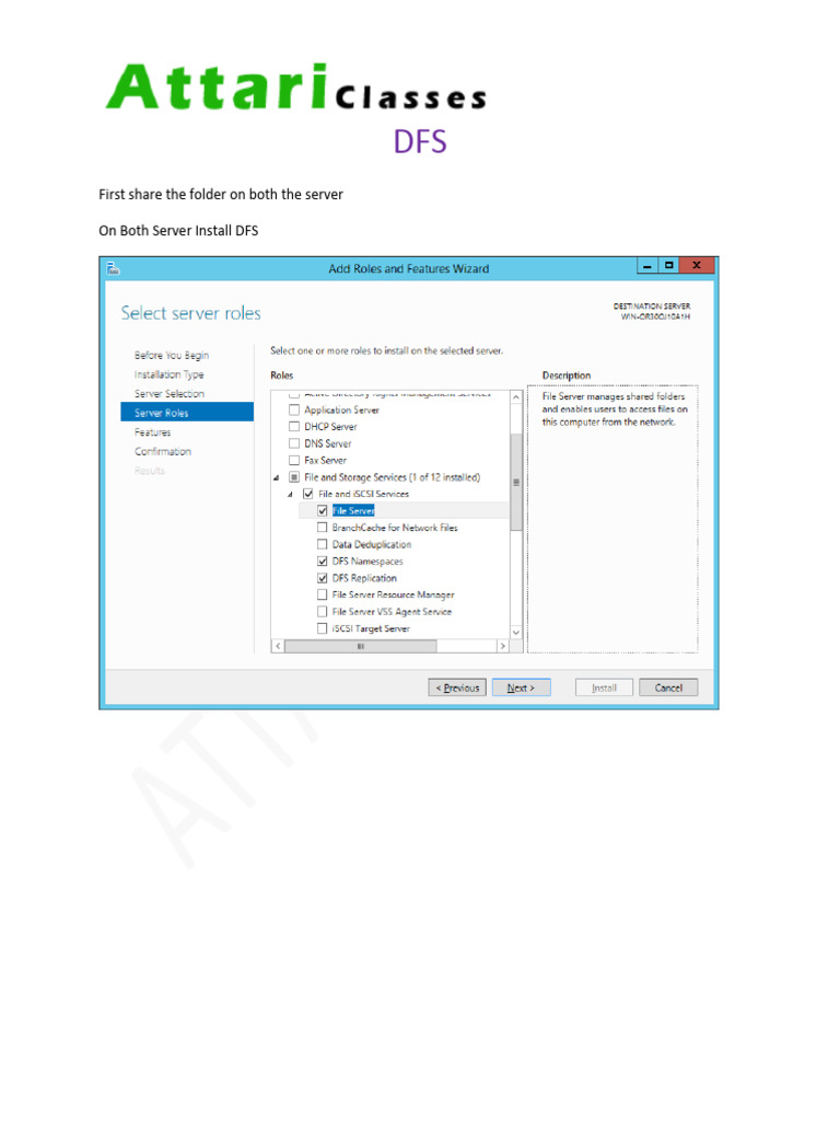 DFS Setup Guide for IT Admins | PDF