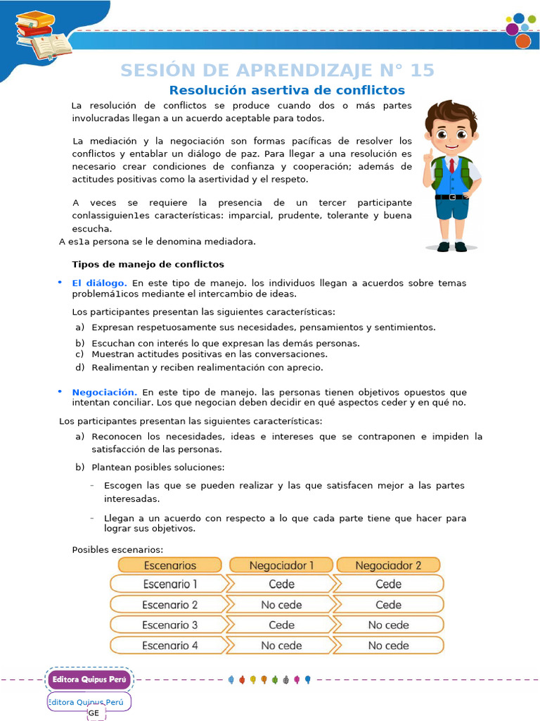 Anexo de Sesiones de Aprendizaje - Semana 3 - UDA 1 - Editora Quipus Perú-4 | PDF | Mediación | Perú