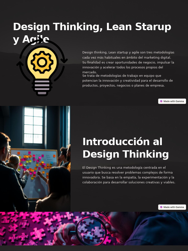 Clase 04 - Design-Thinking-Lean-Starup-y-Agile | PDF | El pensamiento de diseño | Lean Startup