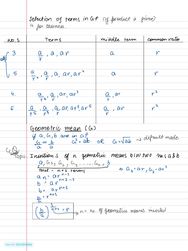 Geometric Mean in Sequences Explained | PDF