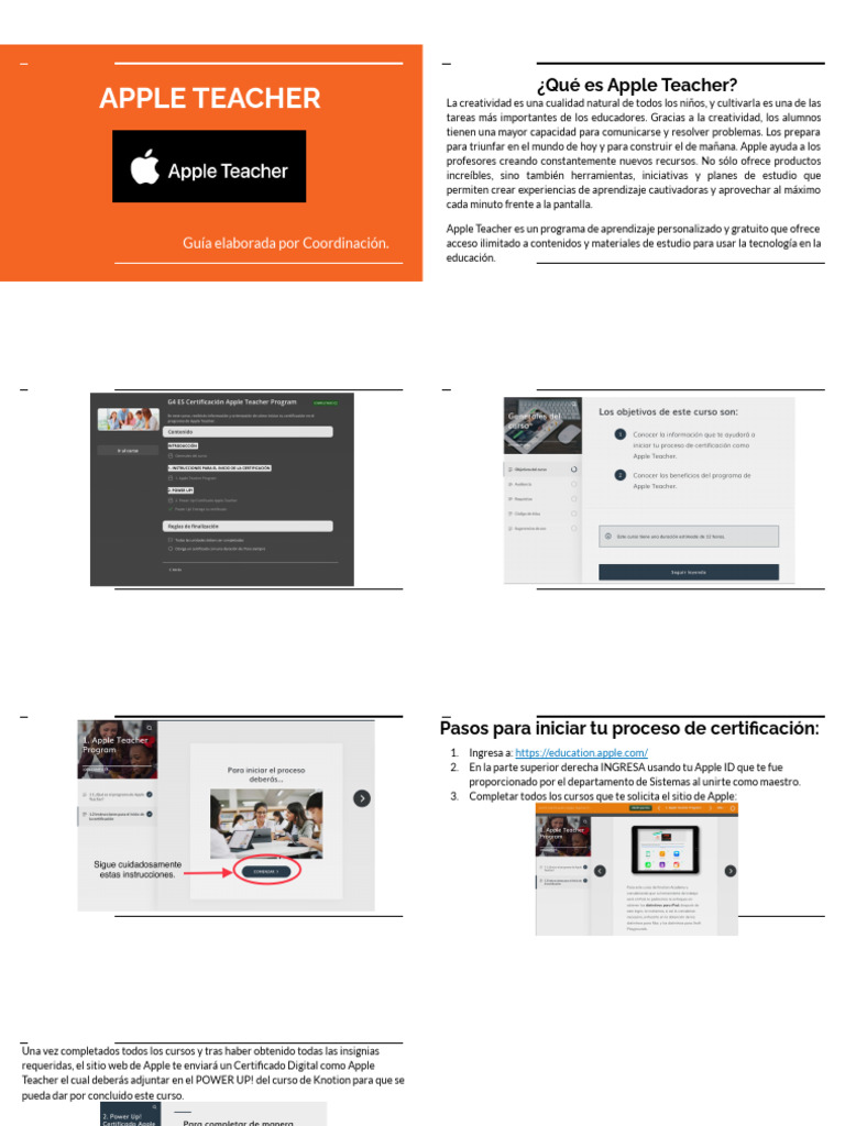 Programa Apple Teacher: Guía de Certificación | PDF