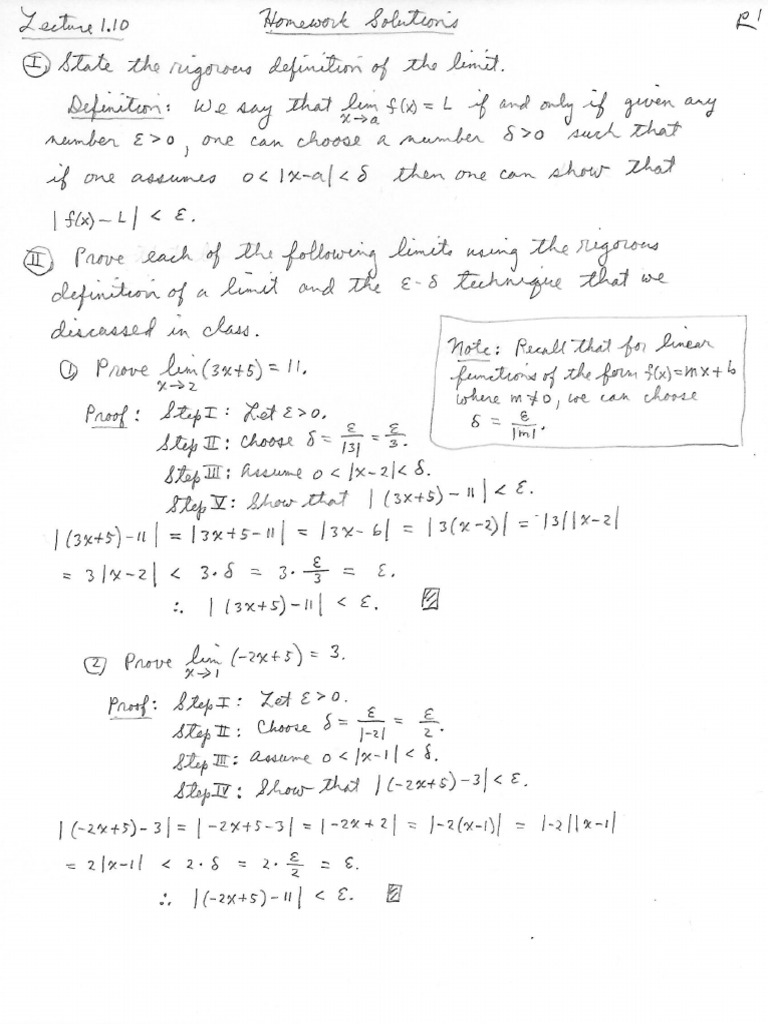 MTH 125s HW For 1.10 Solutions | PDF