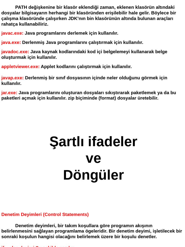 4 Hafta Sartli Ifadeler Ve Donguler (1) | PDF