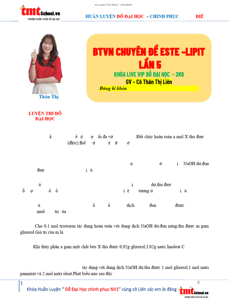 BTVN CHUYÊN ĐỀ 1 - LẦN 5 | PDF