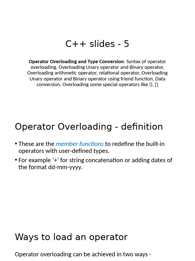 Operator Overloading Uta018 | PDF | Computer Engineering | Computer Programming