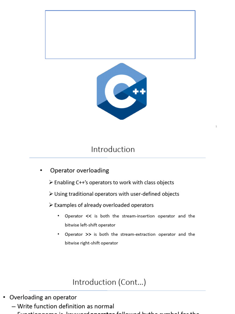 C++ Operator Overloading Explained | PDF | C++ | Pointer (Computer Programming)