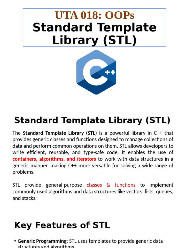 PPT13 Standard Template Library | PDF | Queue (Abstract Data Type) | Algorithms And Data Structures