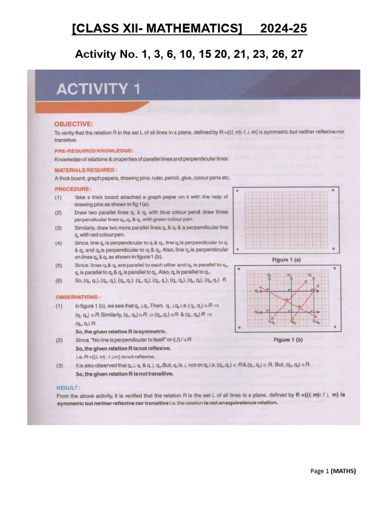 Xii Maths Practical 2024-25 | PDF