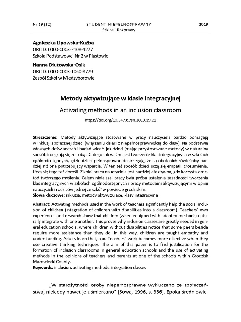 SN+19_2019++Lipowska-Kuźba,+Dłutowska-Osik (1) | PDF