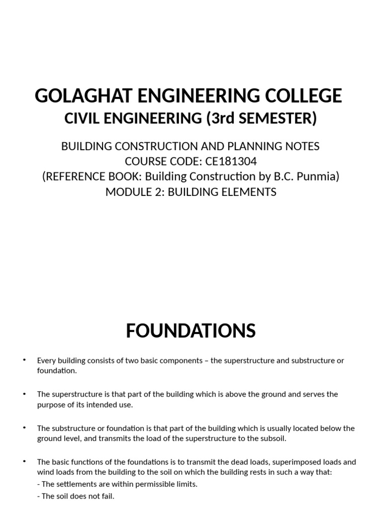BCP Module 2 Part 1 | PDF | Deep Foundation | Foundation (Engineering)