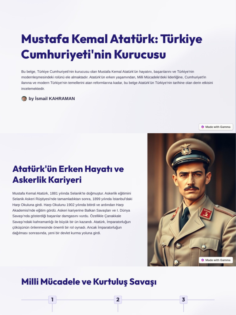 Mustafa-Kemal-Ataturk-Turkiye-Cumhuriyetinin-Kurucusu | PDF