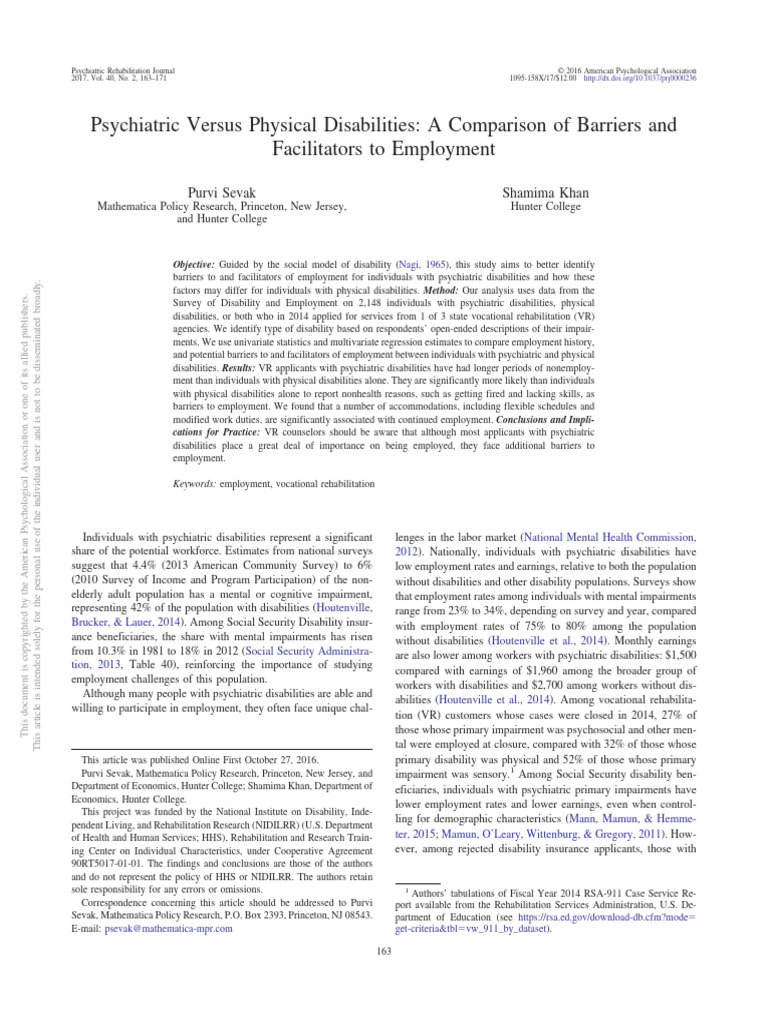 PRJ prj0000236 | PDF | Disability | Statistics