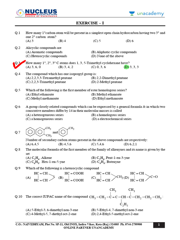 First Member of Alkenynes Explained | PDF | Isomer | Chemistry