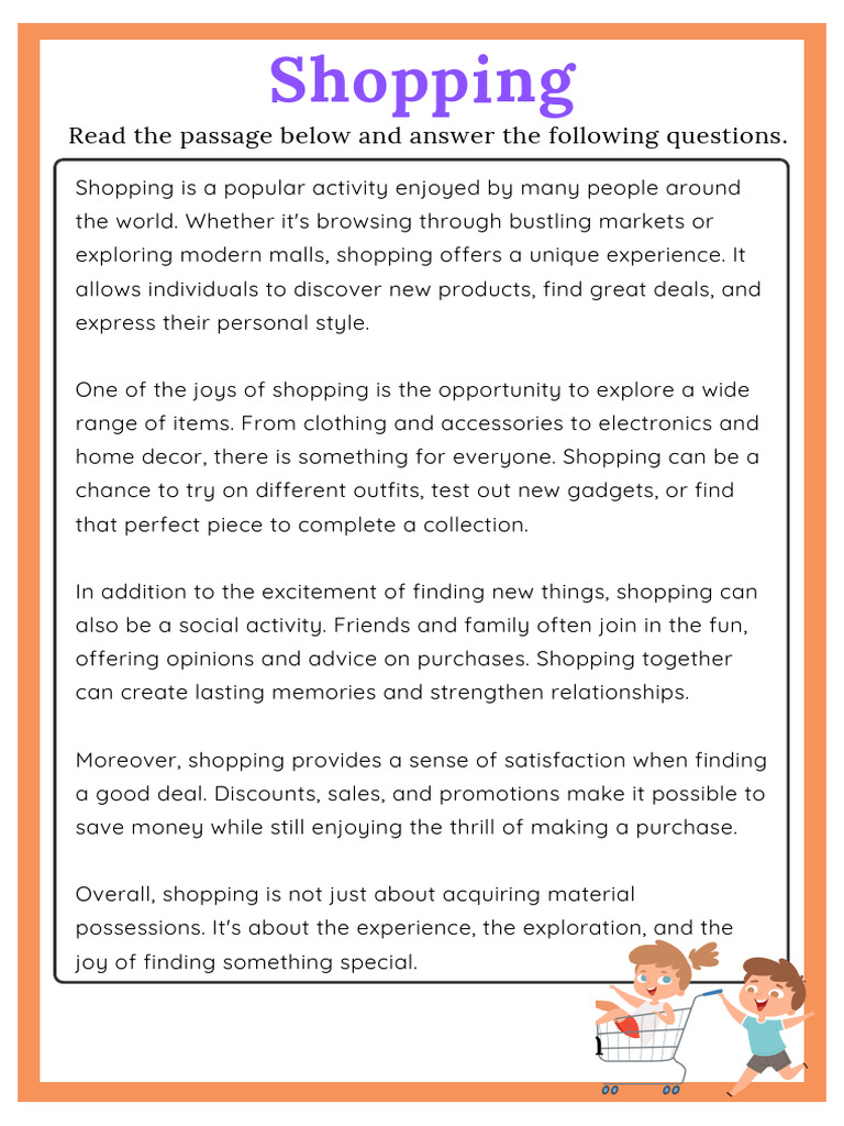 Shopping: A Joyful Experience | PDF