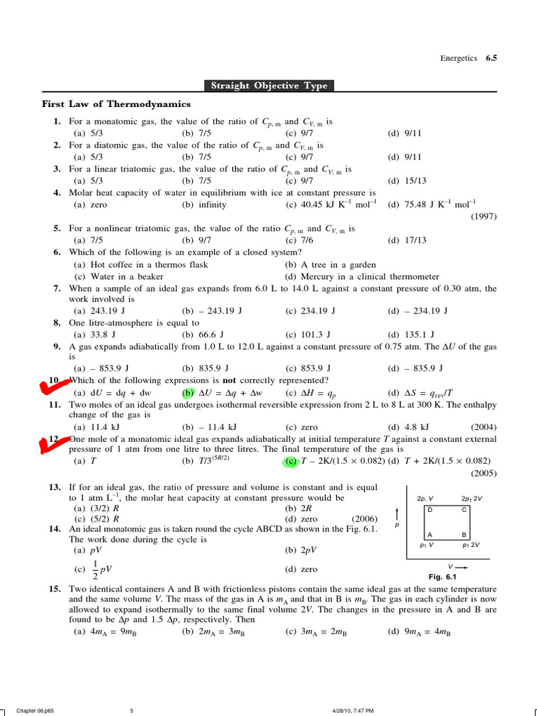 KL KAPUR (thermo) | PDF | Gases | Heat