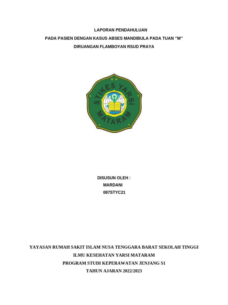 Abses Mandibula: Diagnosis dan Penatalaksanaan | PDF