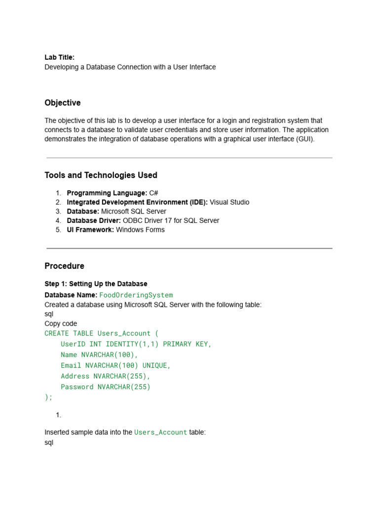 db report 5 | PDF | Databases | Microsoft Sql Server