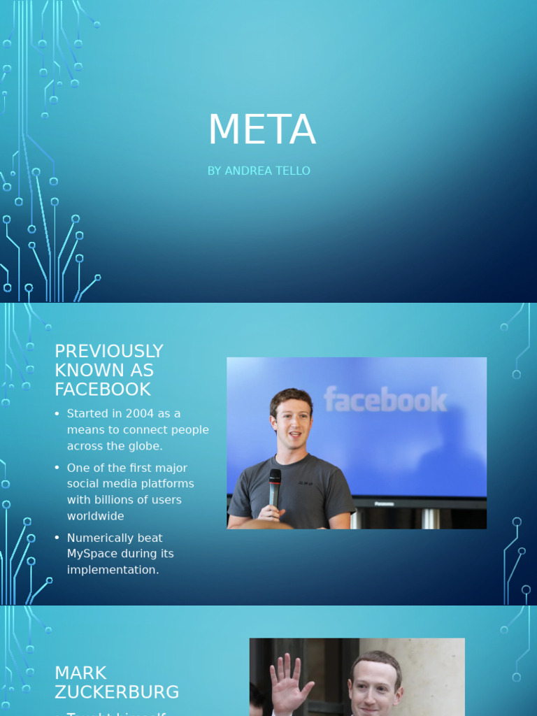 Meta Presentation | PDF | Facebook | Social Network