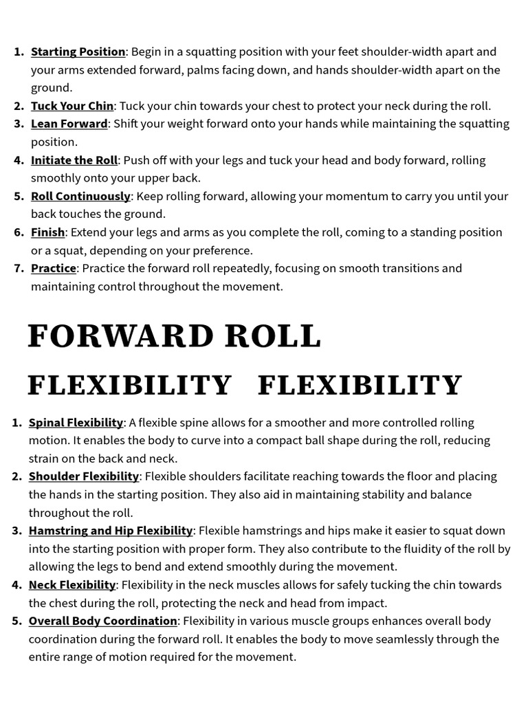 GYMNASTICS ROLLS | PDF | Hip | Flexibility (Anatomy)