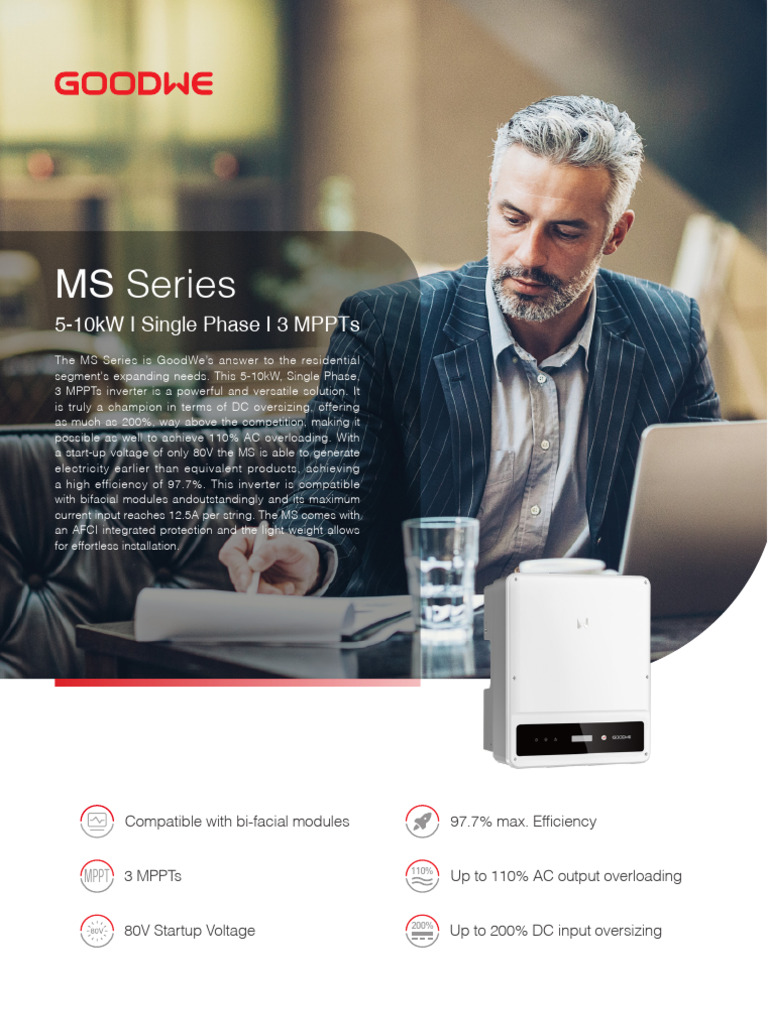 GOODWE_MS_Datasheet-EN | PDF | Electrical Components | Electric Power