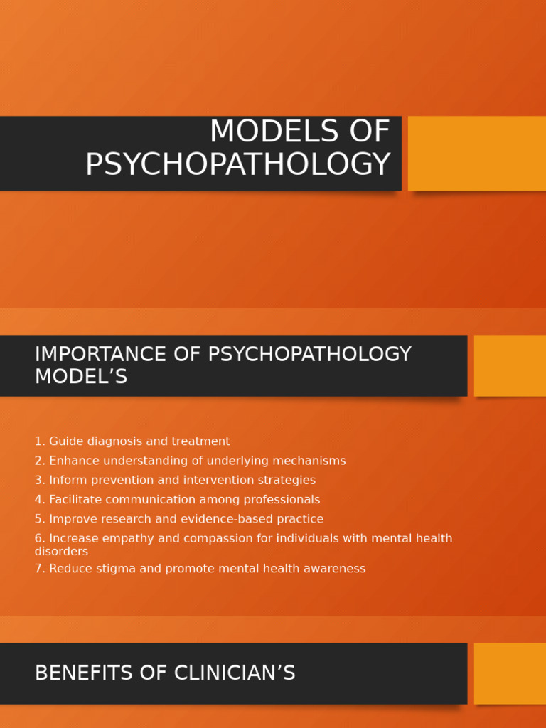 Key Models of Psychopathology Explained | PDF | Mental Disorder ...